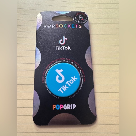 PopSocket | Cell Phones & Accessories | Teal Blue Popsocket With Tiktok ...
